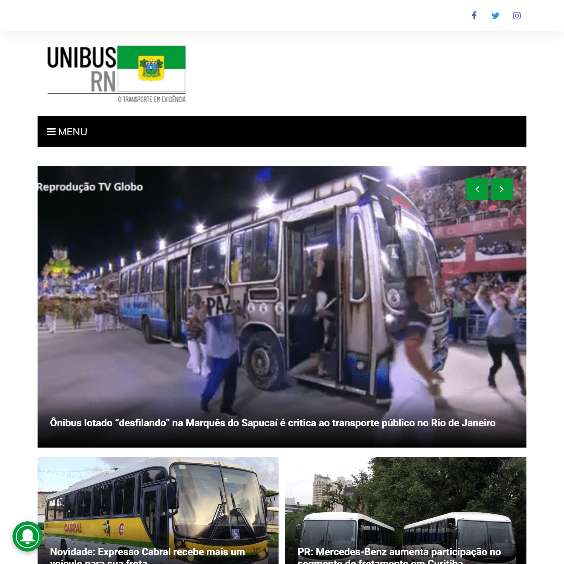 UNIBUS RN ganha novo site, em nova plataforma – 612 Comunicação