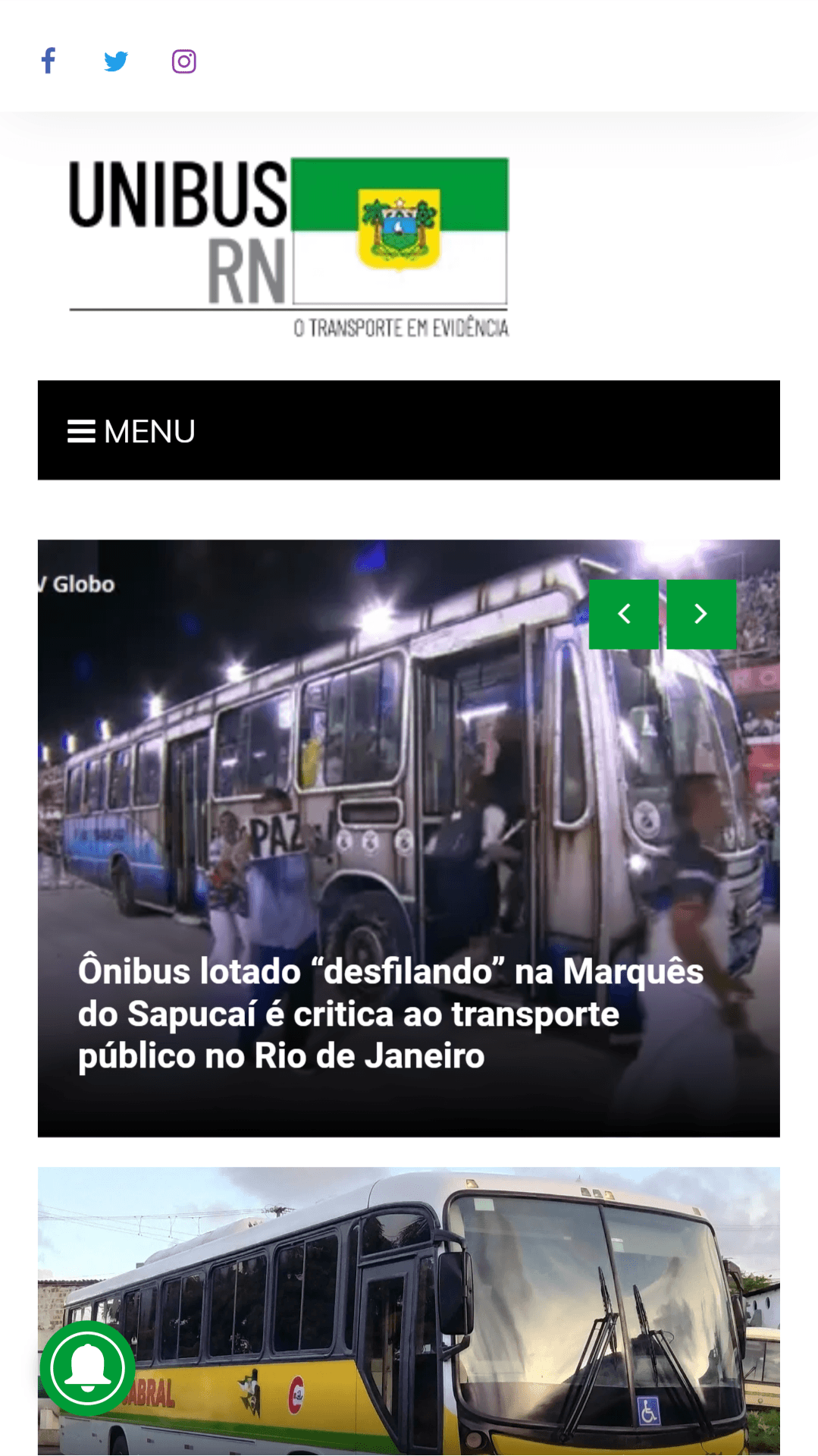 UNIBUS RN ganha novo site, em nova plataforma – 612 Comunicação
